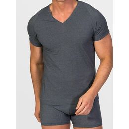 zd ZERO DEFECTS Unterhemd 'V-Neck T-Shirt Egiptian Cotton' Herren Gr&ouml;&szlig;e XXL/XXXL dunkelgrau