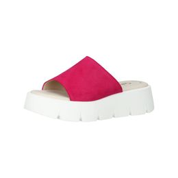 Gabor Pantolette »Pantoletten Veloursleder« Pink/Weiß 40,5 40,5 Absatzform: flach