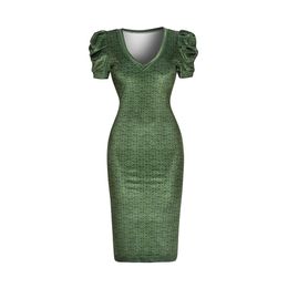 JIORO Kleid 'EMERALD' Damen Gr&ouml;&szlig;e 44 gr&uuml;n Winterkleid