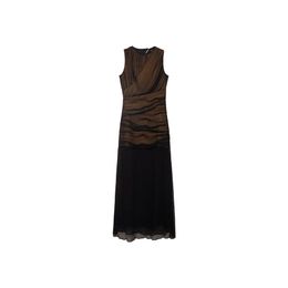 Mango Kleid 'Leandrab-A' Damen Gr&ouml;&szlig;e 40 dunkelbraun / schwarz Winterkleid