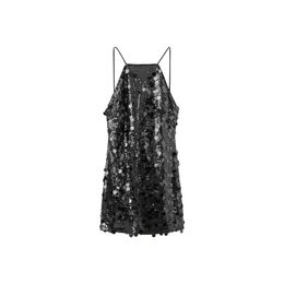 MANGO TEEN Kleid confetti Damen Größe 40 schwarz Winterkleid