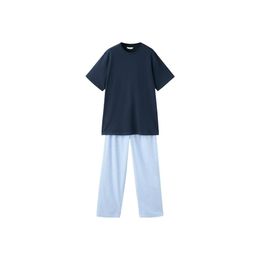 MANGO TEEN Pyjama 'Venecia' Herren Gr&ouml;&szlig;e XS navy / hellblau