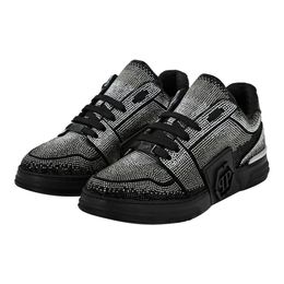Philipp Plein Low-Top Sneaker - Sneaker Hexagon Mit Schmucksteinen - Gr. 37 (EU) - in Braun - f&uuml;r Damen