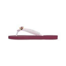 Uzurii Slipper & Pantoletten - Zehentrenner Pink Macrame Switch - Gr. 37,5 (EU) - in Rot - f&uuml;r Damen