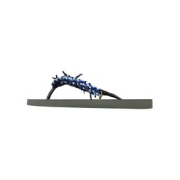 Uzurii Slipper & Pantoletten - Zehentrenner Peppi - Gr. 35,5 (EU) - in Gr&uuml;n - f&uuml;r Damen