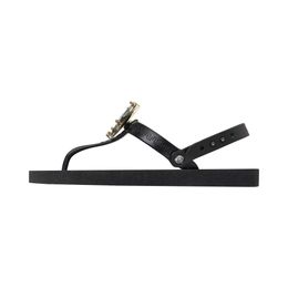 Uzurii Slipper & Pantoletten - Zehentrenner Python Bronze - Gr. 43_44 - in Schwarz - f&uuml;r Damen