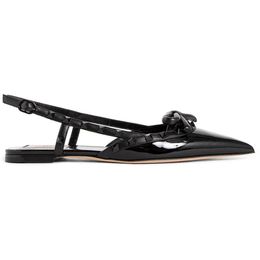 Valentino Garavani Loafer - Rockstud Bow T.05 Ballerina - Gr. 36 (EU) - in Schwarz - f&uuml;r Damen