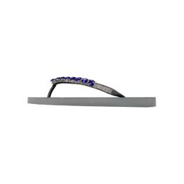 Uzurii Slipper & Pantoletten - Zehentrenner Sarah - Gr. 41,5 (EU) - in Silber - f&uuml;r Damen