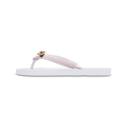 Uzurii Slipper & Pantoletten - Zehentrenner Pink Macrame Switch - Gr. 41,5 (EU) - in Wei&szlig; - f&uuml;r Damen