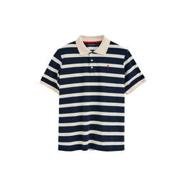Polo Club Poloshirt Herren Größe M creme / navy / knallrot