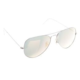 Ray-Ban Sonnenbrille Damen Gr&ouml;&szlig;e One Size Second Hand silber