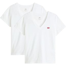 Levi's LEVI'S T-Shirt 'Perfect V-Neck Tee (2-Pack)' Damen Gr&ouml;&szlig;e S wei&szlig;