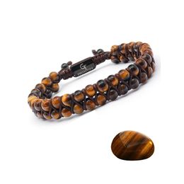 GT Collection Armband 'Double-Bead' Herren Größe 20 cm braun