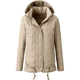CR&Eacute;ATION L Damen Steppjacke mit Tunnelzug im Saum schlamm Gr&ouml;&szlig;e 52