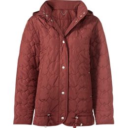 CR&Eacute;ATION L Damen Steppjacke mit Tunnelzug im Saum rotbraun Gr&ouml;&szlig;e 44