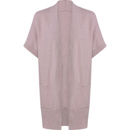 CR&Eacute;ATION L Damen Longstrickjacke , verschlusslos mauve-meliert Gr&ouml;&szlig;e 38