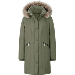CR&Eacute;ATION L Damen Steppjacke mit abnehmbarer Kapuze khaki Gr&ouml;&szlig;e 23