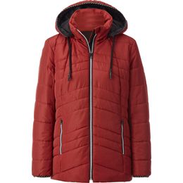 CR&Eacute;ATION L Damen Steppjacke mit abnehmbarer Kapuze kirsche Gr&ouml;&szlig;e 50