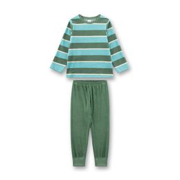 Sanetta Schlafanzug Jungen Gr&ouml;&szlig;e 140 sand / hellblau / gr&uuml;n