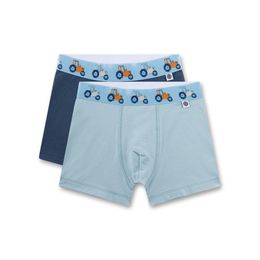 Sanetta Boxershorts Jungen Gr&ouml;&szlig;e 92 pastellblau / hellblau / dunkelblau / dunkelorange
