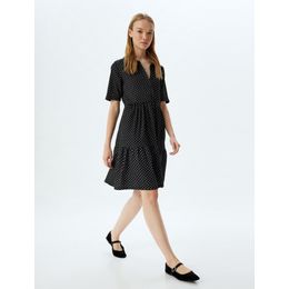 KOTON Shirt Dress female Black size XXS