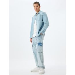 KOTON Jacke Herren Größe XXXL hellblau