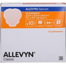 EurimPharm Arzneimittel Allevyn Sacrum gro&szlig; 22x22 cm Wundverband haftend 10 St