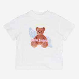 Palm Angels Weißes T-Shirt mit Teddybär-Aufdruck