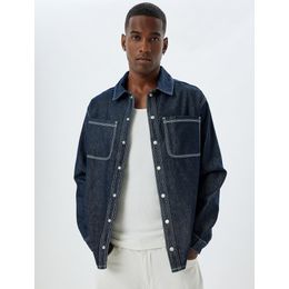 KOTON Between-Season Jacket male Blue size XXS