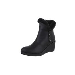 Ital-Design Stiefelette Damen Gr&ouml;&szlig;e 39 schwarz Winterschuhe