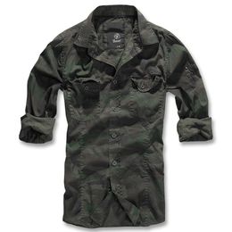 Brandit Men Slim Shirt Hemd (Sale) woodland, Gr&ouml;&szlig;e M