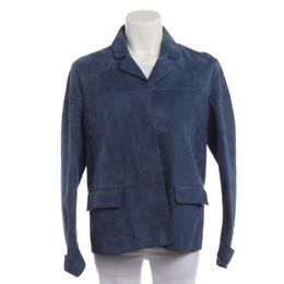 Burberry Lederjacke / Ledermantel Damen Gr&ouml;&szlig;e S Second Hand blau