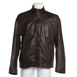 Hugo Lederjacke / Ledermantel Herren Gr&ouml;&szlig;e M/L Second Hand braun