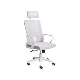 Beliani Bürostuhl MONARCH in Grau/Weiß - (W) 46 x (H) 110 x (L) 62 cm | Gr.: onesize