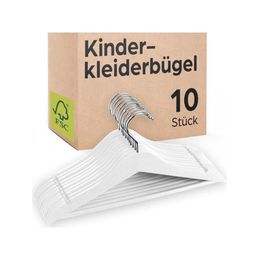 Praknu Kinderkleiderb&uuml;gel Holz - 10 st&uuml;ck - Natur FSC Buchenholz - | Gr.: onesize