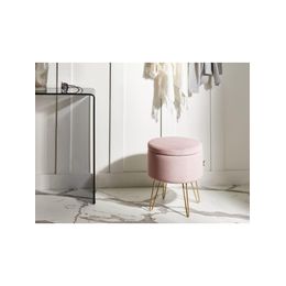 Beliani Pouf SILAS in Rosa - (W) 42 x (H) 44 x (L) 42 cm | Gr.: onesize
