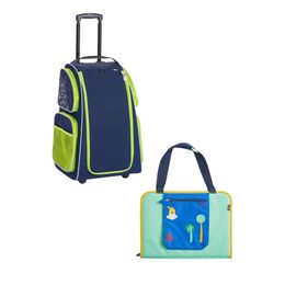 Haba Kinderkoffer Schranktrolley 2 Rollen und Kreativtasche in marine | Gr.: onesize