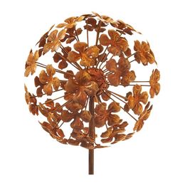 kobolo Gartendekoration FLOWERBALL24 in Braun | Gr.: onesize