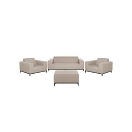 Beliani 4-tlg Lounge Set ROVIGO in Beige/Schwarz | Gr.: onesize