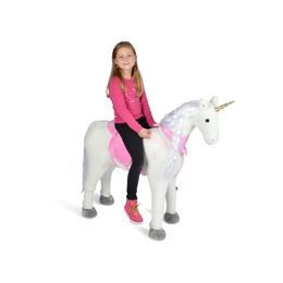 Pink Papaya Stehpferd für Kinder zum Reiten " Lissy 105 cm " in weiß/pink | Gr.: onesize