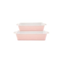 GreenGate Auflaufform Alice rechteckig 2er Set in pale pink | Gr.: onesize