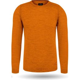 Normani Outdoor Sports Herren Merino Langarm Melbourne in Orange | Gr.: 4XL