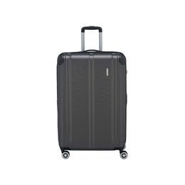 Travelite City - 4-Rollen-Trolley erw. L 77 cm (rot) in anthrazit | Gr.: onesize