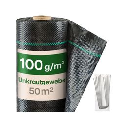 Praknu Unkrautgewebe Unkrautvlies 100g/m2 ?????????? ?????????? - 50m2 mit | Gr.: onesize