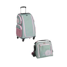 Haba Kinderkoffer Schranktrolley 4 Rollen und Trolleytasche in salbei | Gr.: onesize
