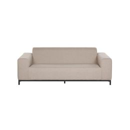 Beliani Gartensofa ROVIGO in Beige/Schwarz - (W) 186 x (H) 68 x (L) 84 cm | Gr.: onesize
