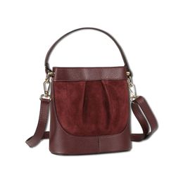 Toscanto Umh&auml;ngetasche Leder dunkelrot ca. 18cm | Gr.: onesize