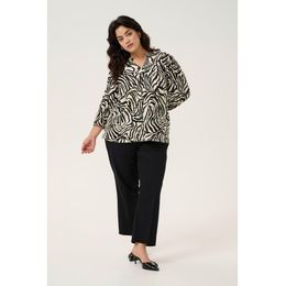 Kaffe curve Langarm-Bluse KCkatrina Regular fit in Black/Turtledove Print | Gr.: 52