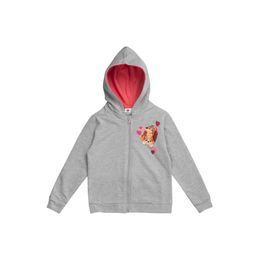 PAW PATROL Sweatjacke Kapuzenpullover mit Reißverschluss Hoodie in grau | Gr.: 122/128