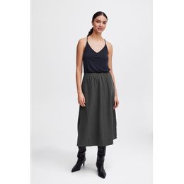 b. young BYMMMIDDE LONG SKIRT - loose fit in Dark Grey Mel. Pinstripe Mix | Gr.: 40